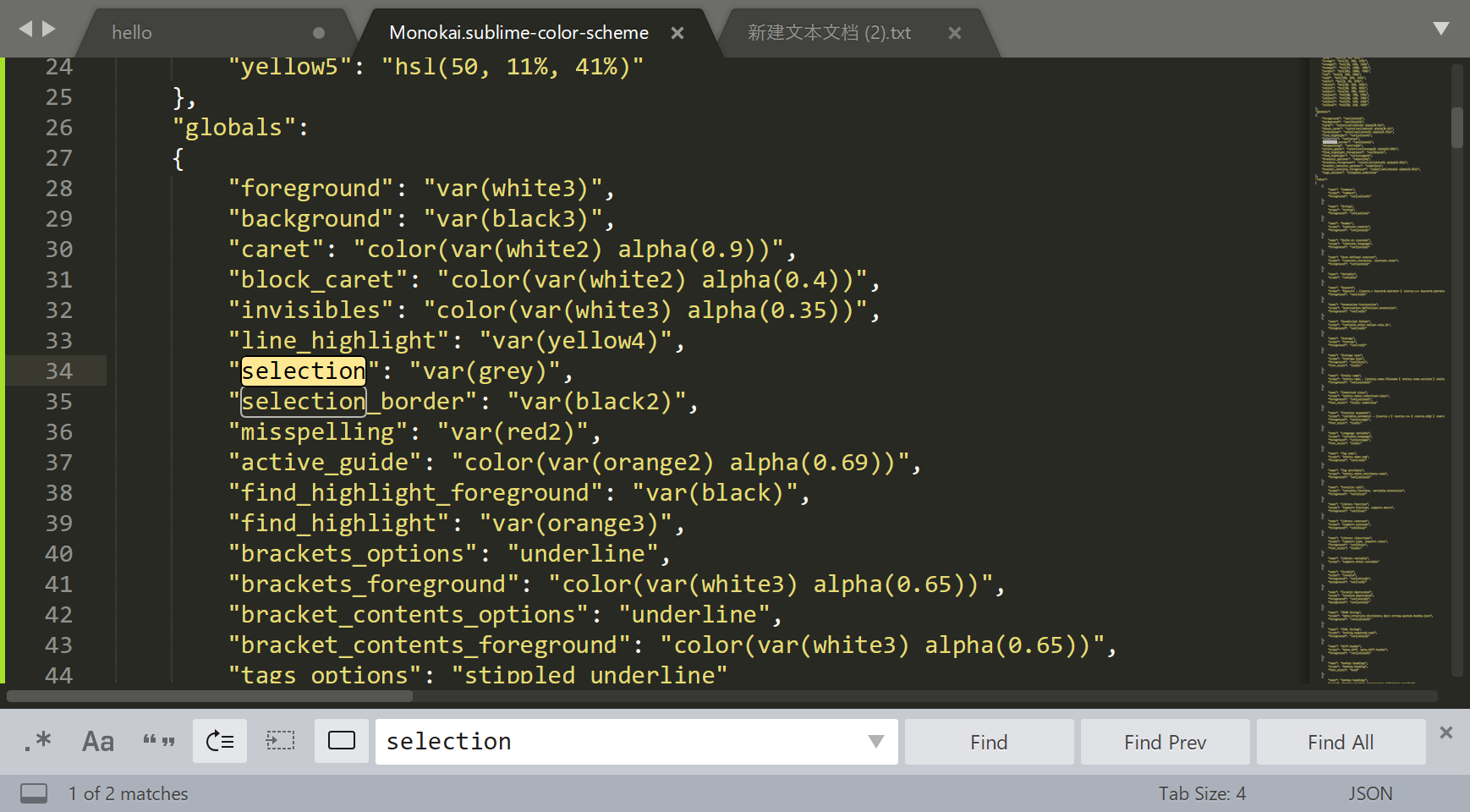 sublime text3修改黑色主题下选中文本的颜色_sublime选中颜色太淡-CSDN博客