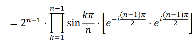 证明：sin(π/n)*sin(2π/n)*…sin(n-1)π/n = n/2^(n-1)_sinn分之π乘sinn分之2π-CSDN博客