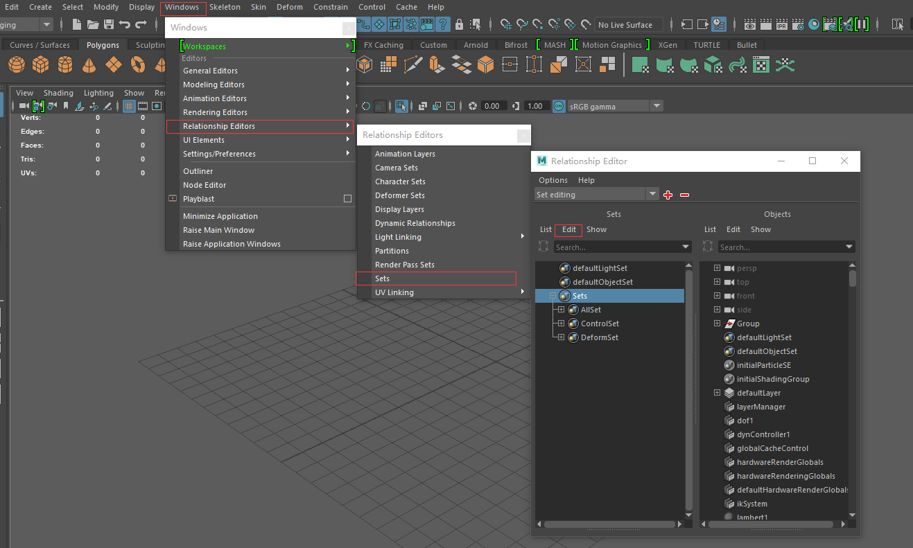 关于maya中的sets集_maya set-CSDN博客