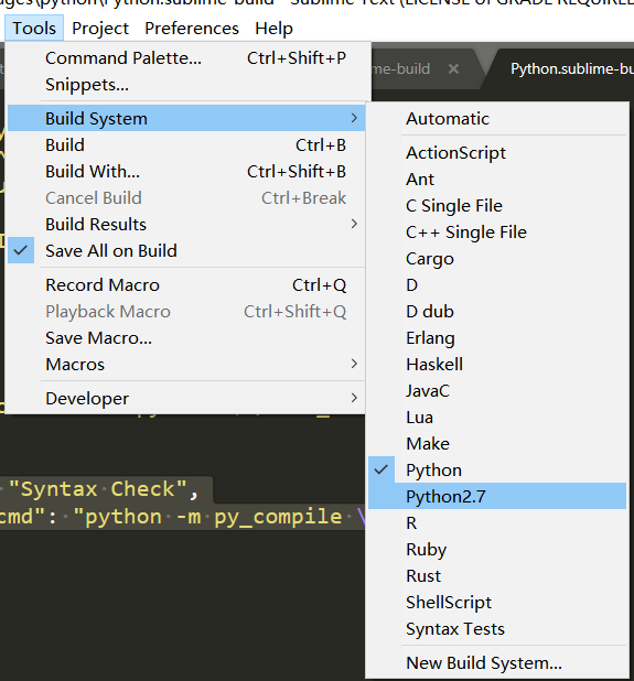 sublime text3 新建编译系统 && 调用wsl中的编译器_Cy@n的博客-CSDN博客