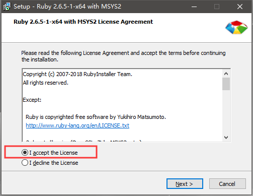 第一章：Ruby 安装 - Windows_rubyinstaller-2.6.5-1-x64-CSDN博客