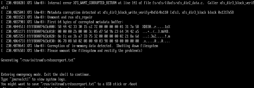 CentOS7开机时出现 Entering emergency mode. Exit the shell to continue._centos 退出紧急模式-CSDN博客