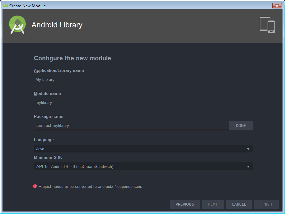 完美解决 Android Studio 创建New Module时候出现 Project needs to be converted to androidx. dependencies 错误 ...