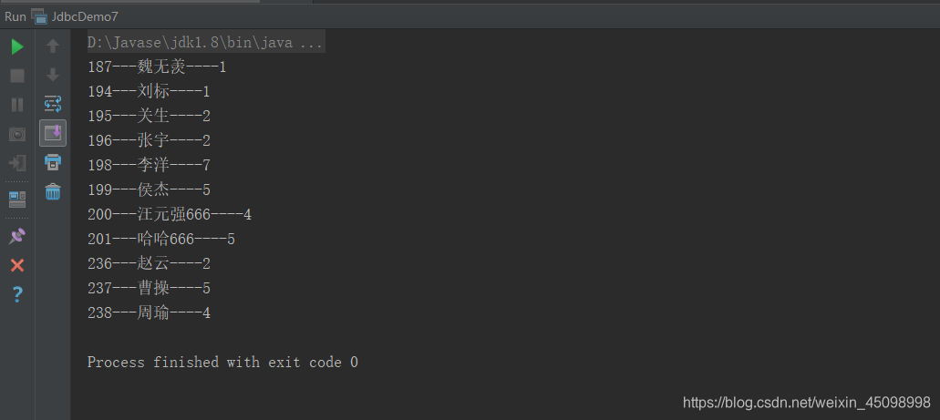 Jdbc —— Resultset 循环取出多条数据 Csdn博客