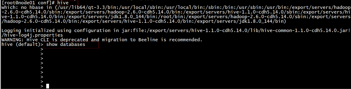 Linux集群中解决Hive交互shell中 show databases没有反应(包含Hive按照步骤)_hive启动后show databases不成功-CSDN博客