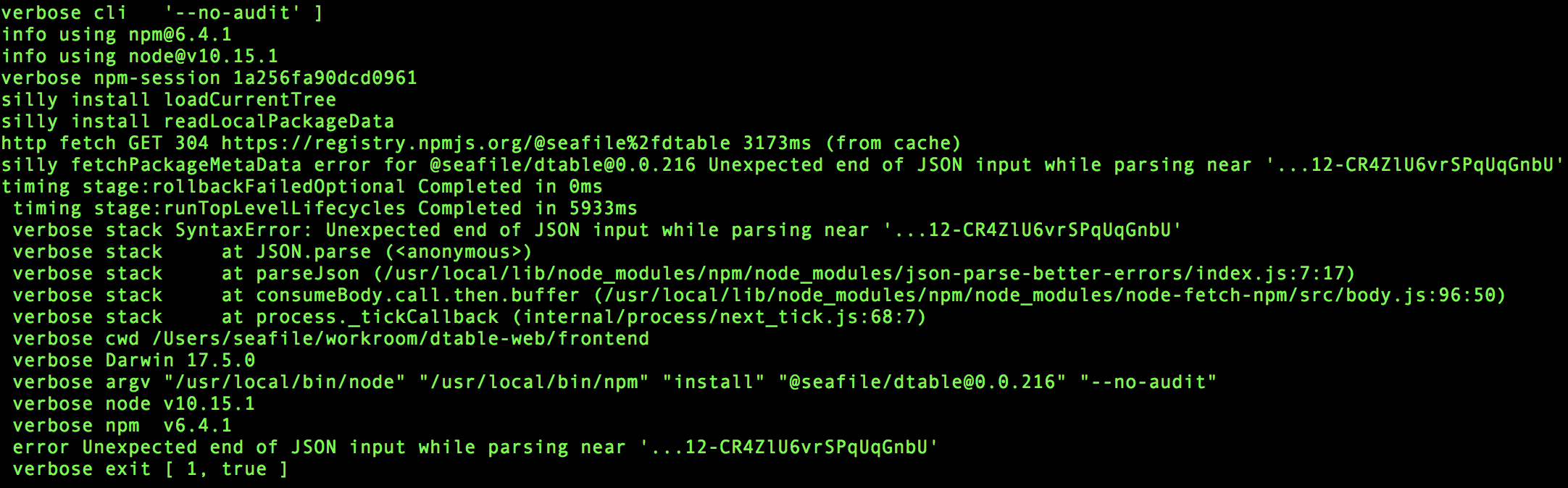 Unexpected end of JSON input while parsing near 报错及解决-CSDN博客