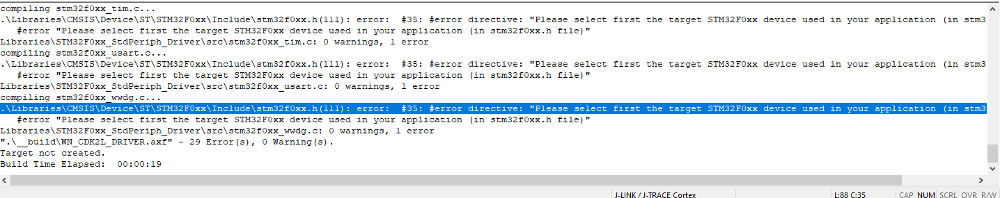 移植STM32F051，编译后遇到 #error "Please select first the target STM32F0xx device used in your ...