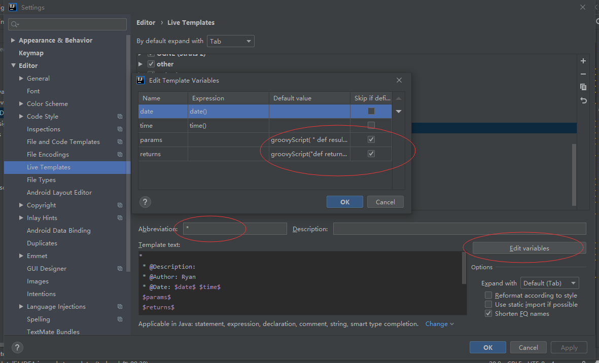 IDEA 方法注释，params表达式，return 表达式_idea注释模板的param和retuan表示式-CSDN博客