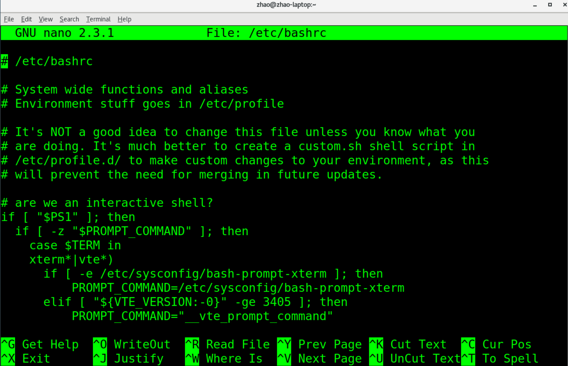 linux-2 Nano文本编辑器和终端配置_nano etc nanorc-CSDN博客
