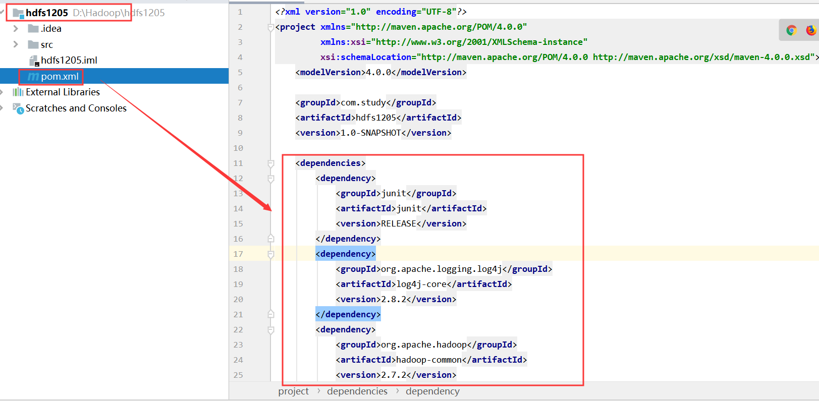 创建一个Maven工程HdfsClientDemo_创建maven工程hdfs并使用-CSDN博客