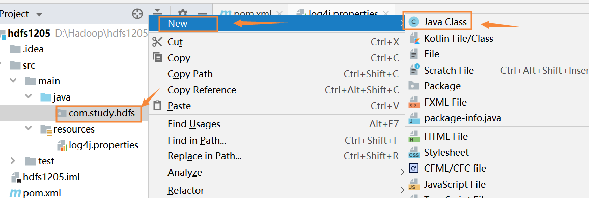 创建一个Maven工程HdfsClientDemo_创建maven工程hdfs并使用-CSDN博客
