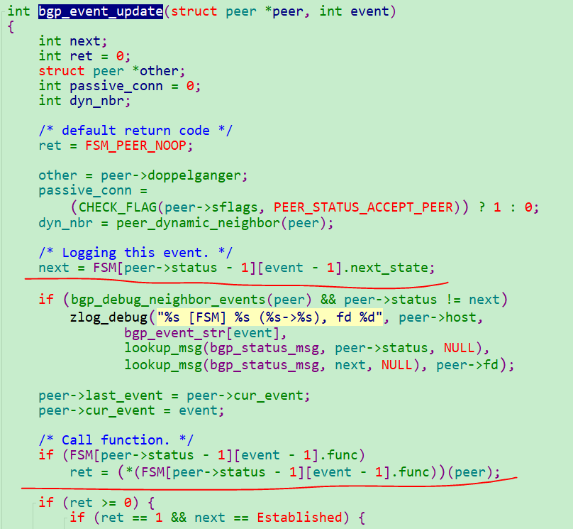 FRR BGP protocol analysis 3 --- FSM state machine - Programmer Sought