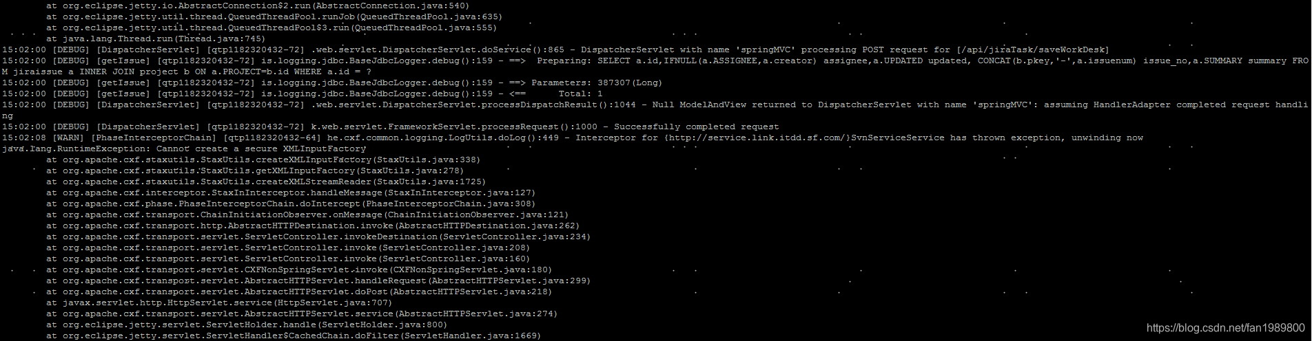 记一次 Cxf 的 Cannot Create A Secure Xmlinputfactory Found Class Com Ctc