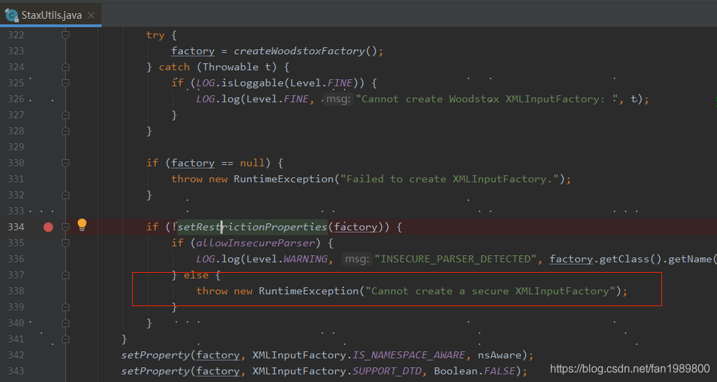 记一次 Cxf 的 Cannot Create A Secure Xmlinputfactory Found Class Com Ctc