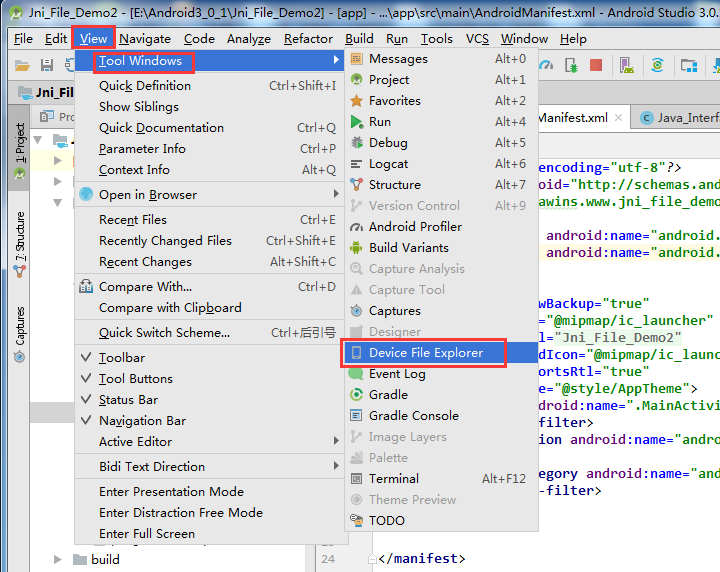 Android Studio开发之Device File Explorer使用备忘_如何复制android studio中device ...