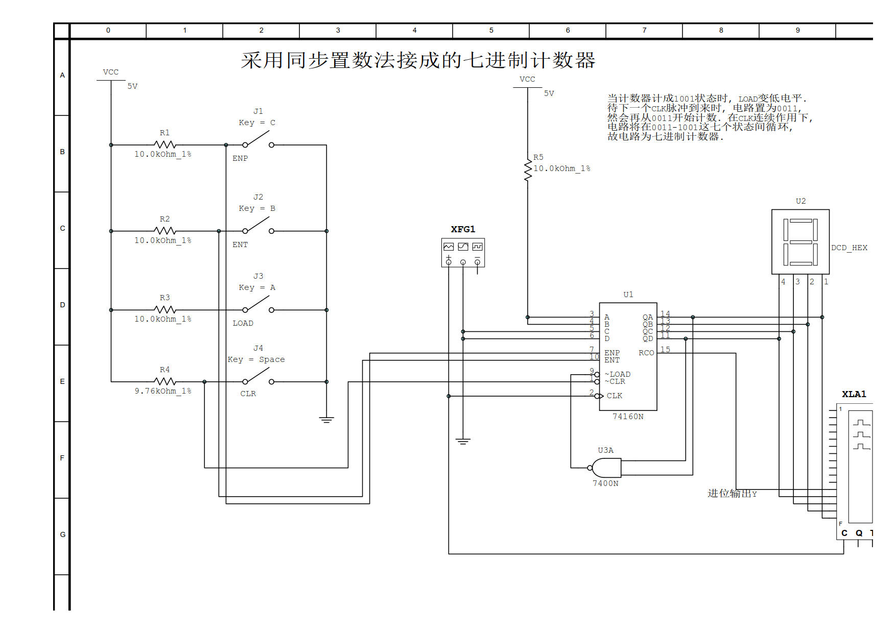 74160同步置数法接成同步七进制计数器利用74160十进制计数器实现可控的5、7进制计数器说明过程并画出电路图 Csdn博客 