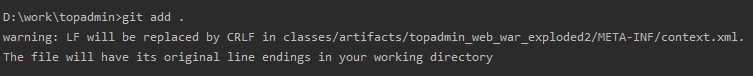 Git问题：git add . 时出现warning: LF will be replaced by CRLF in ...... 解决办法_warning: lf will be ...