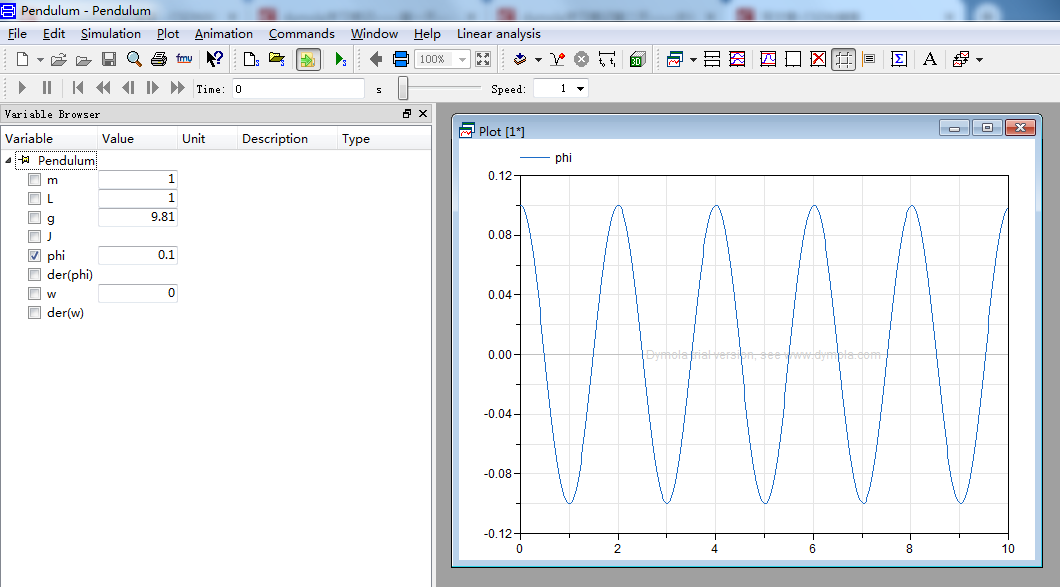 dymola学习笔记-第二天 补充_dymola单摆模型-CSDN博客