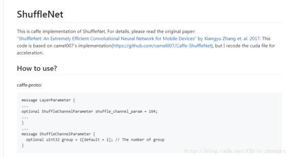 ShuffleNet在Caffe框架下的实现_shufflenet caffe-CSDN博客