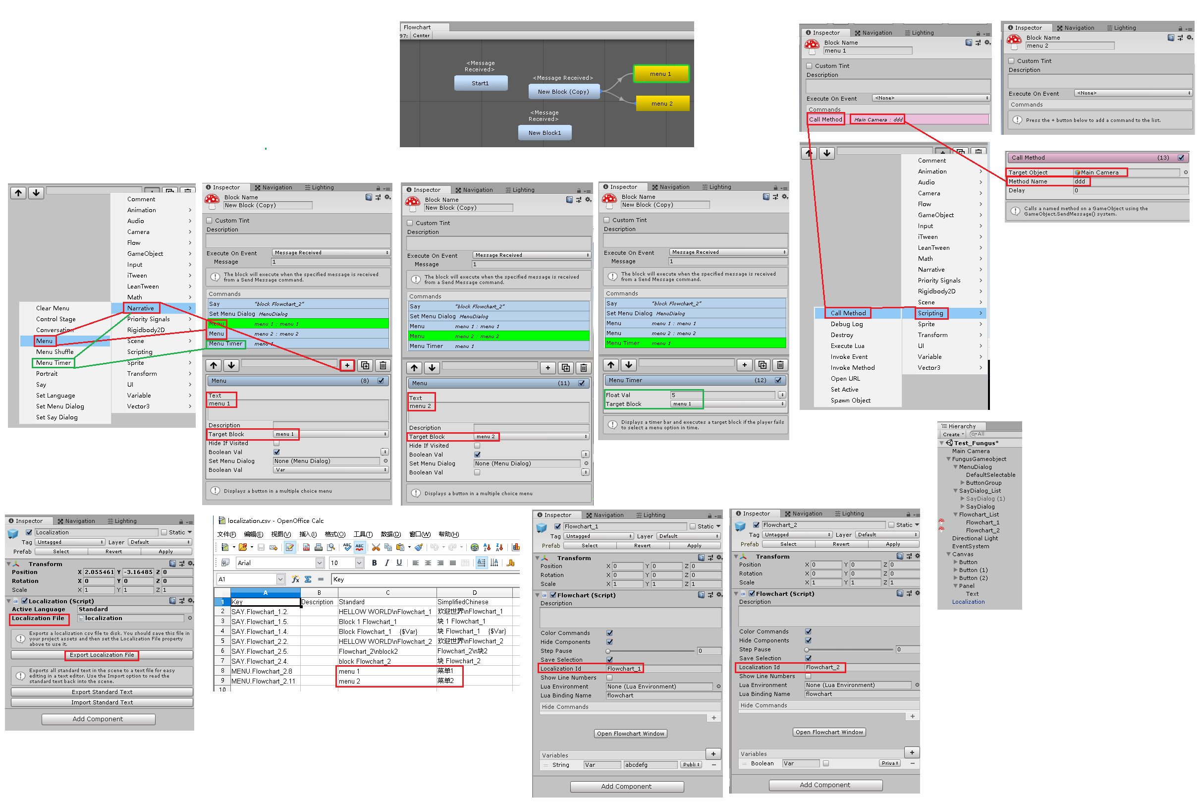 [Unity][Fungus] Basic component member instruction tutorial--Menu (directory) callback function ...