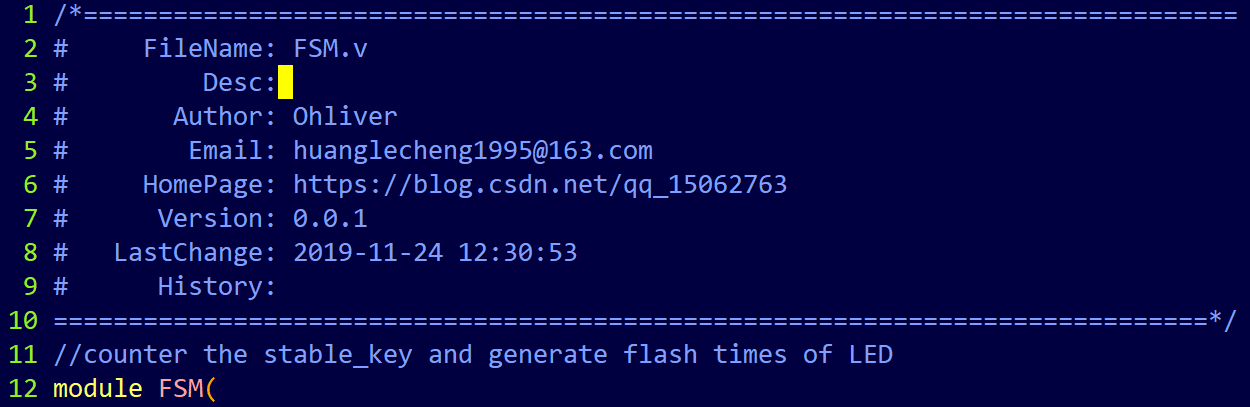 手把手教你vim/Gvim中自动标注作者、时间、注释等信息（2019-11-24亲测可用）_gvim 代码作者日期生成-CSDN博客