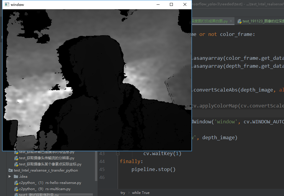 Intel Realsense D435 将深度图的灰度图映射为彩色图，打印输出灰度图或彩色图_d435输出为什么是灰白-CSDN博客