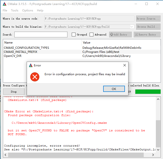 使用Visual Studio 和Cmake调试运行 KCF跟踪程序_追踪程序启动过程+windows_無負今日的博客-CSDN博客