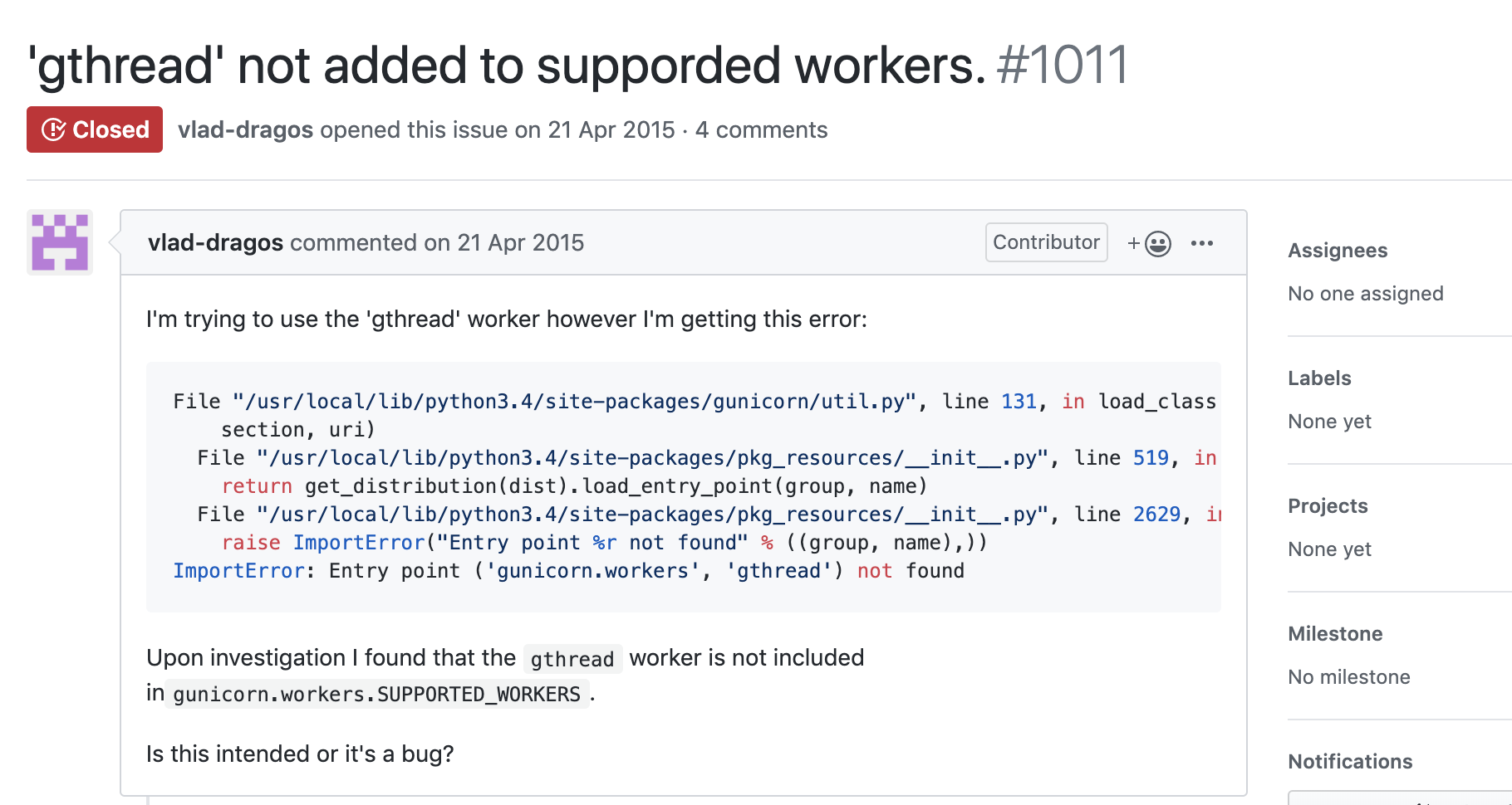 gunicorn 19.4.1版本以下使用gthread模式报错，Entry point（‘gunicorn.workers‘，’gthread‘） not found_luffyser的博客 ...