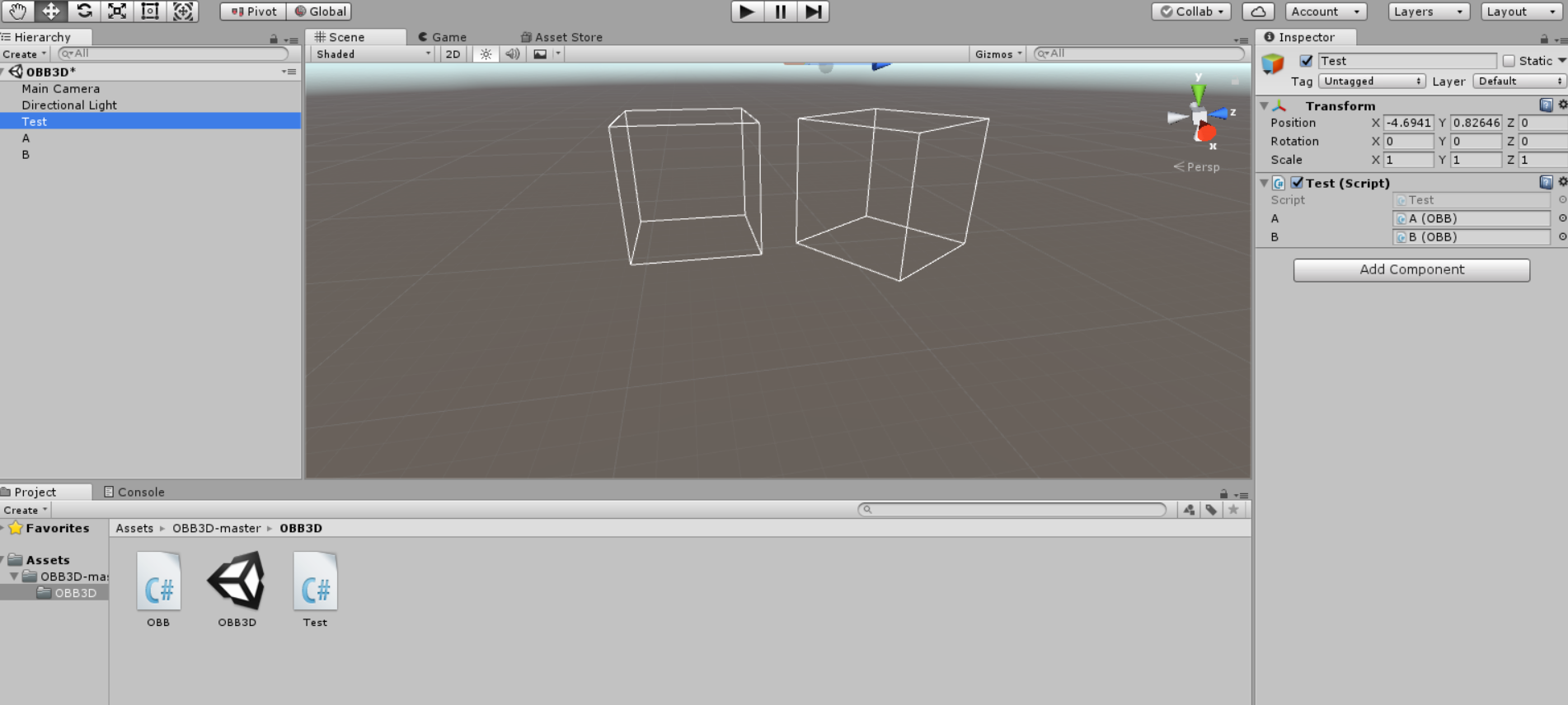 OBB包围盒的碰撞检测unity3D实现_unity, obb检测-CSDN博客