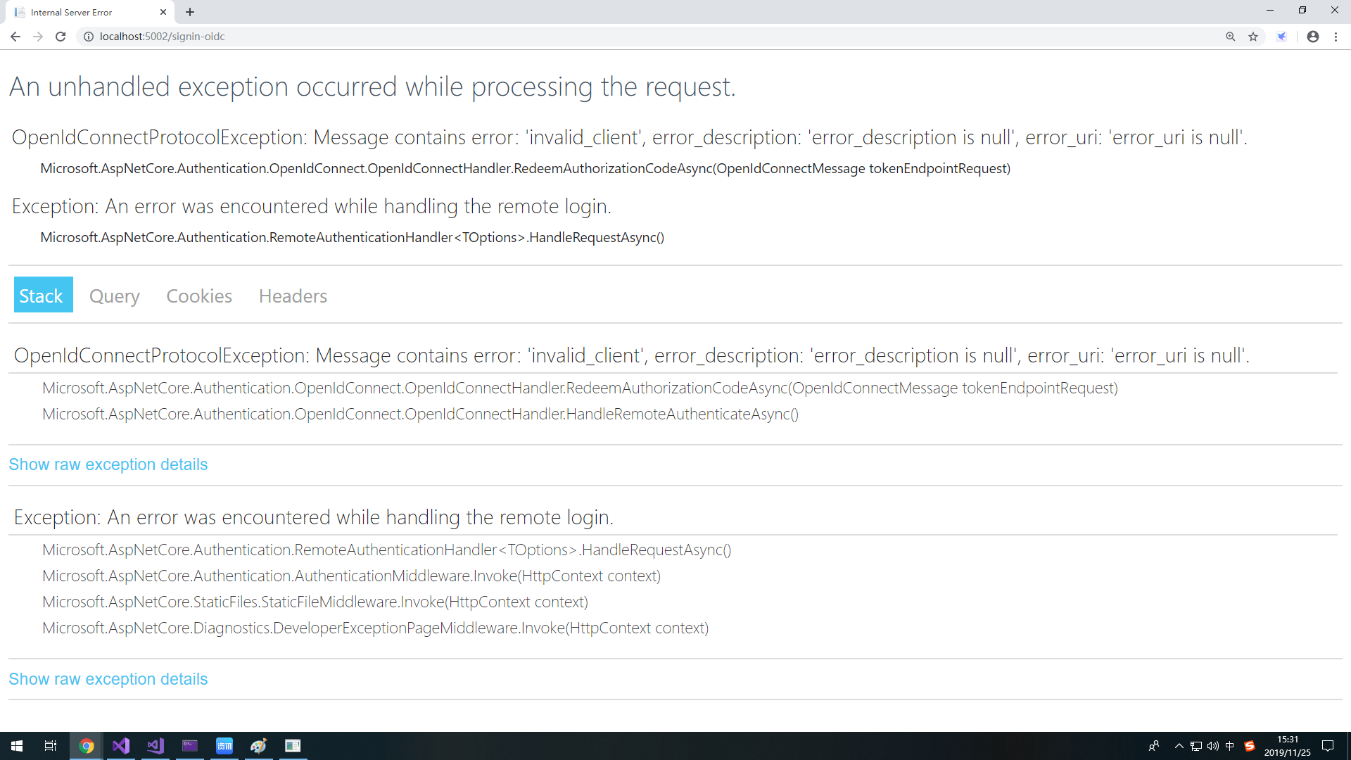 IdentityServer4官方文档代码配置unauthorized_client Invalid grant type for client错误 ...