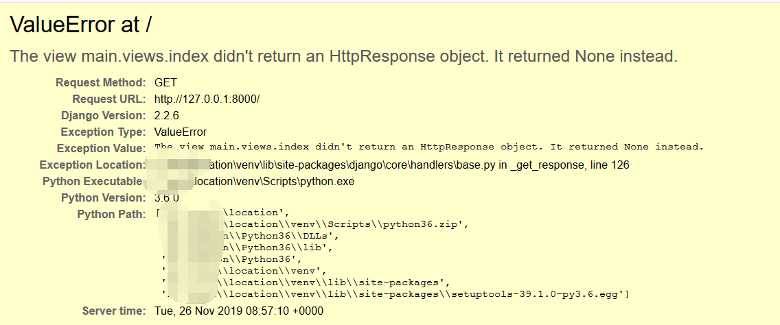 报错(The view *** didn't return an HttpResponse object. It returned None instead.)的解决办法-CSDN博客