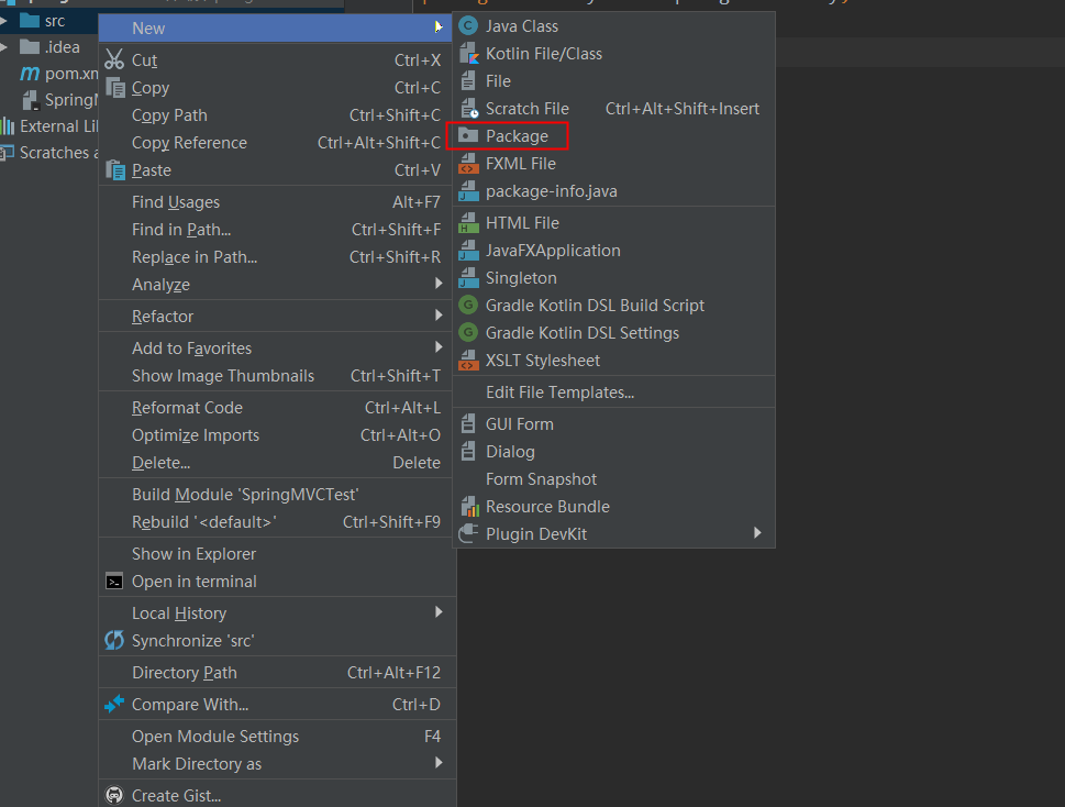idea src目录点击右键无法创建创建包_在intellij idea中,右键项目--new ---为什么只有module和scratch f-CSDN博客