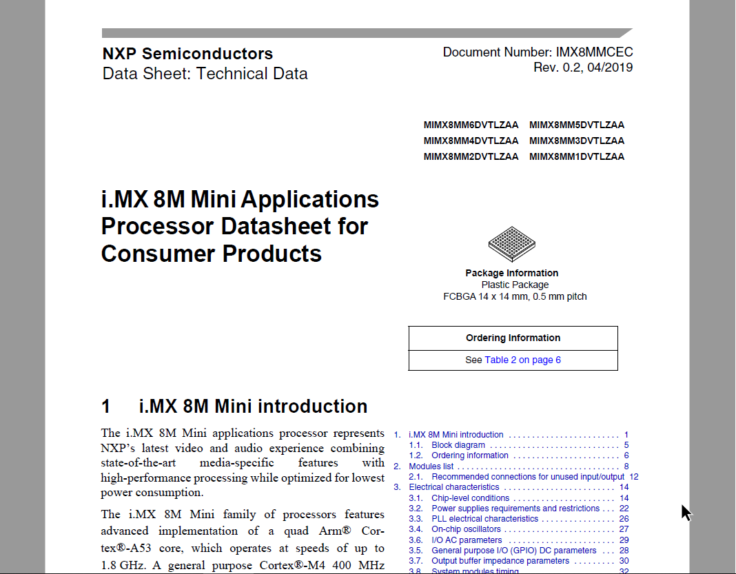 i.MX 8M Mini Applications Processor Datasheet for Industrial Products ...