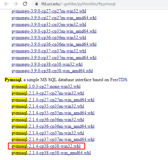 python 3.8安装pymssql_python3.8安装pymsql-CSDN博客