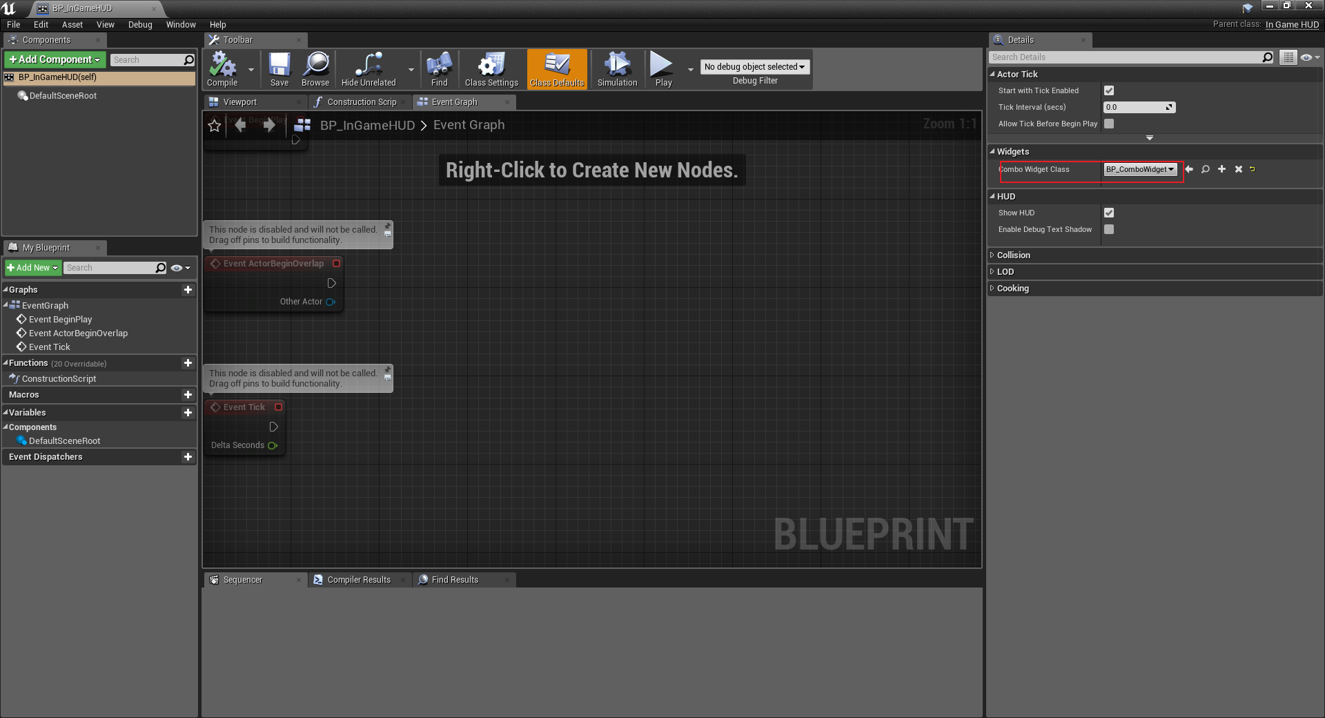 AHUD和UUserWidget的使用【UE4】【C++】_ahud::project-CSDN博客