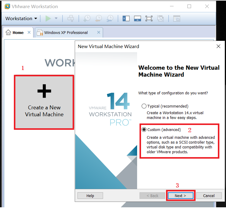 系统安装 使用VMware14安装XP系统_vm14创建xp系统-CSDN博客