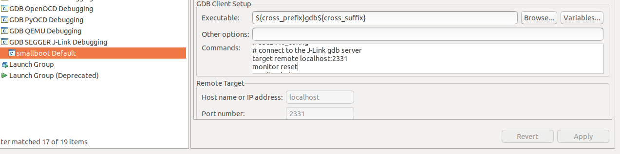 ubuntu上 eclipse+arm-linux-gcc+jlink+s3c2440a开发环境搭建_j-link gdb server failed: could not connect ...