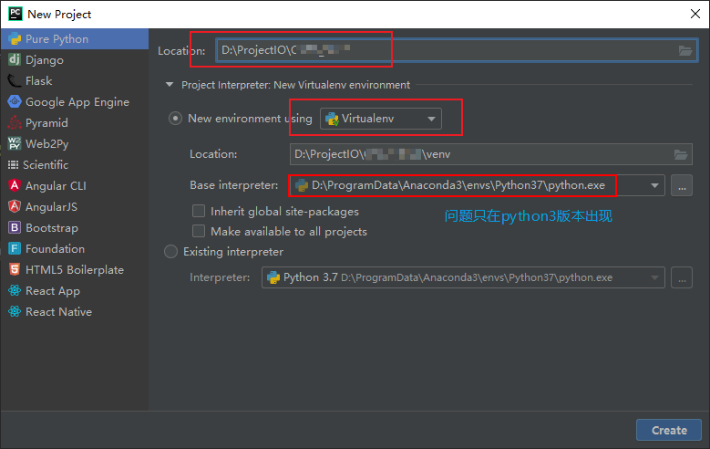 Pycharm在创建新的工程时出现"Failed to Create Interpreter"-CSDN博客