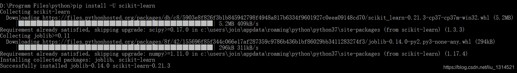 Windows10环境下python安装sklearn莫格利的博客 Csdn博客