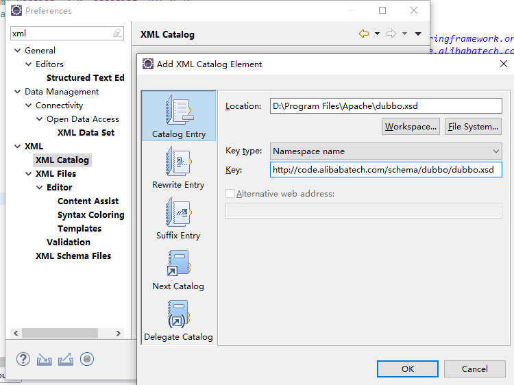 eclipse如何处理dubbo.xml报错？（eclipse配置dubbo.xsd）_eclipse dubbo.xml 验证-CSDN博客