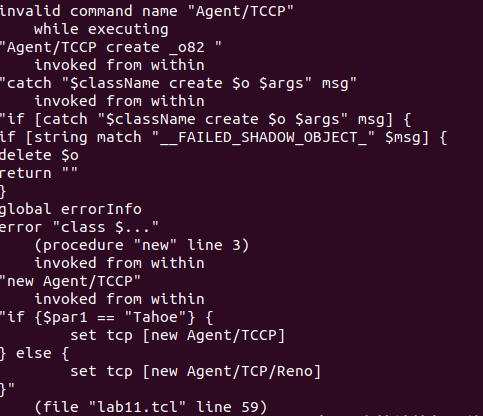 调试运行ns2 lab11.tcl中遇到的问题_extra characters after close-brace-CSDN博客