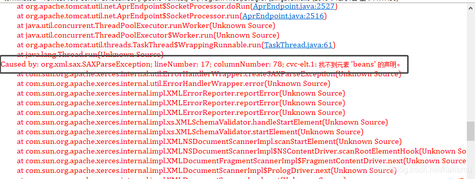 Caused By Org Xml Sax Saxparseexception Linenumber 17 Columnnumber
