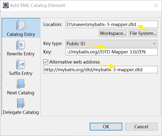 eclipse引入MyBatis的dtd文件_eclipse mybatis-3-mapper.dtd-CSDN博客