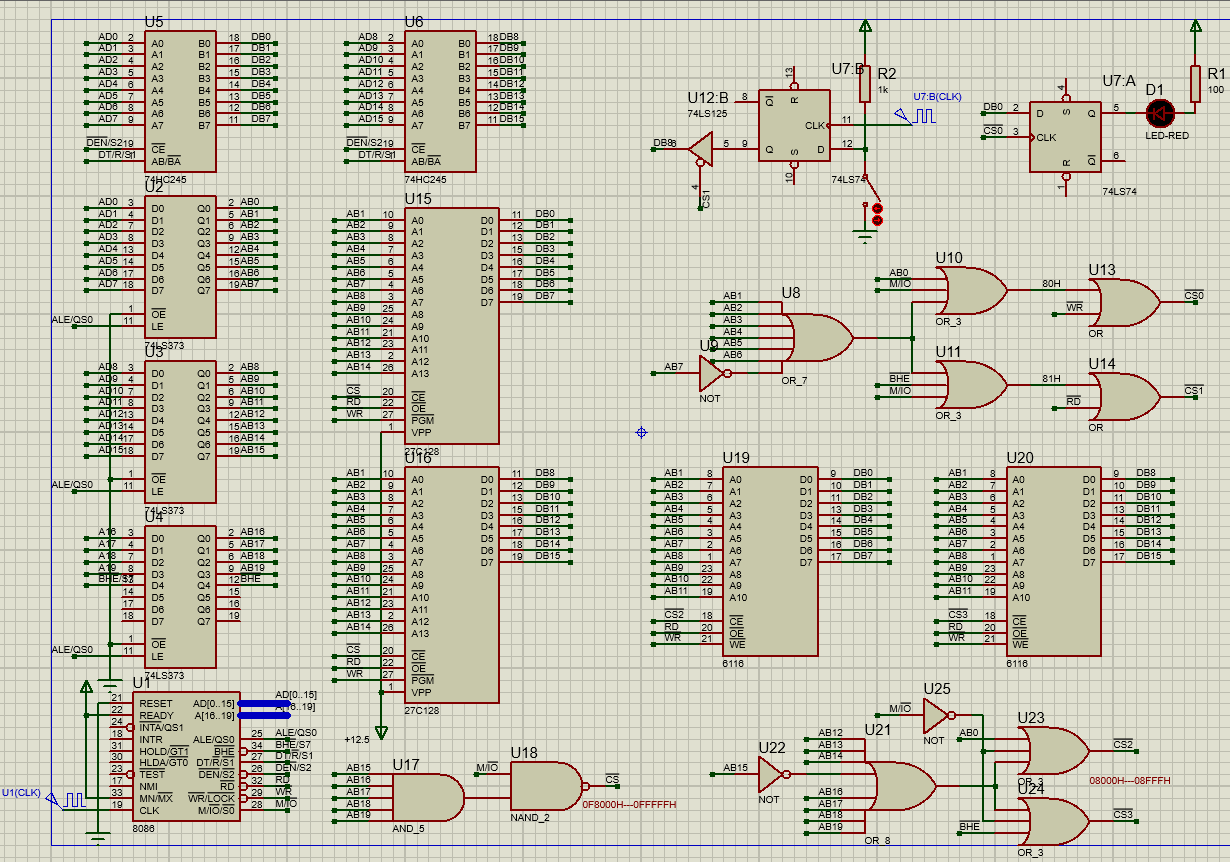8086与RAM存储电路_8086电路图-CSDN博客