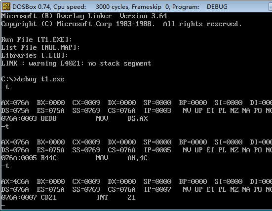 64位系统使用DosBox编译.exe文件（配置debug附带masm+link+exe2）_在dosbox中使用masm和link命令编译链接源代码文件,成功生成exe文件之后,运-CSDN博客