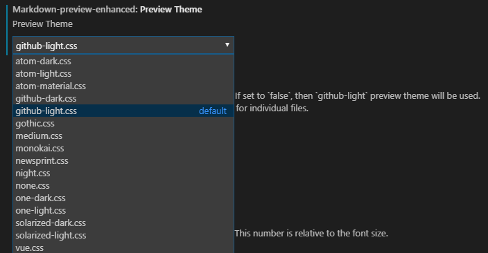 VS code中Markdown preview Enhanced 插件主题更改_markdown preview enhanced 恢复默认 ...