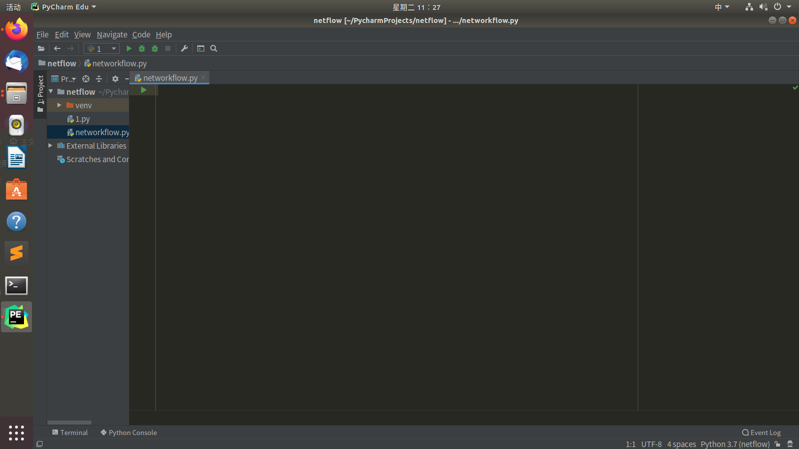 ubuntu18.04下pycharmEDU安装后菜单栏显示不全的问题（没有tools等项目）_ubuntu工具栏图标显示不正确-CSDN博客