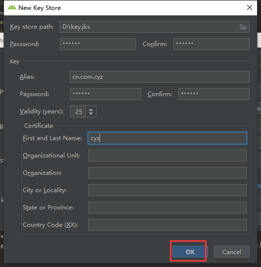 （安卓）Android Studios生成key.jks证书及打包_安卓jks证书-CSDN博客