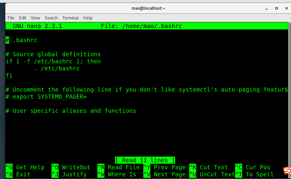 linux------Nano文件编辑器和终端配置_nano 配置文件-CSDN博客