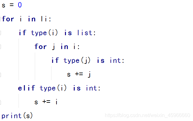 Python——列表内数字求和请将列表中的数累加并将求和结果打印出来 代码中代表填空处的下划线请记得全部删 Csdn博客